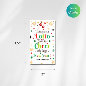 Editable Wishing You a Lotto Cheer, a Happy New Year, Holiday Lotto ...
