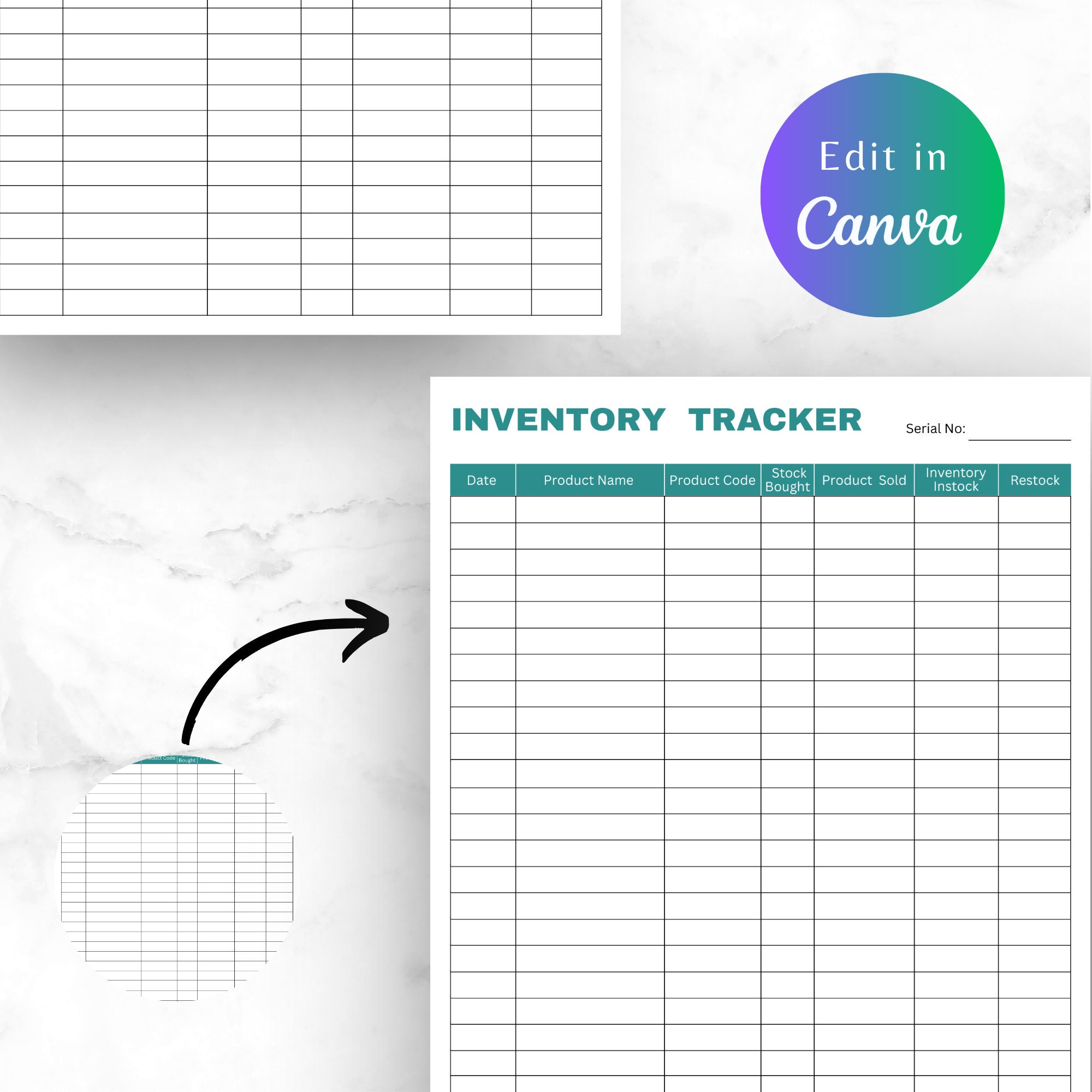 Editable Inventory Tracker ,inventory Tracker,product Inventory ...