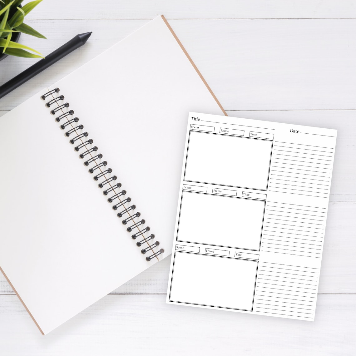 STORYBOARD PRINTABLE TEMPLATE, Collage Template, Photoshop Template ...