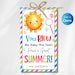 Editable You Blew Me Away Summer Tag, End of School Year Tags, Editable ...