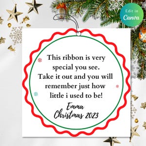 Editable This RIBBON-HEIGHT Ribbon KEEPSAKE, Christmas Gift, Ribbon ...