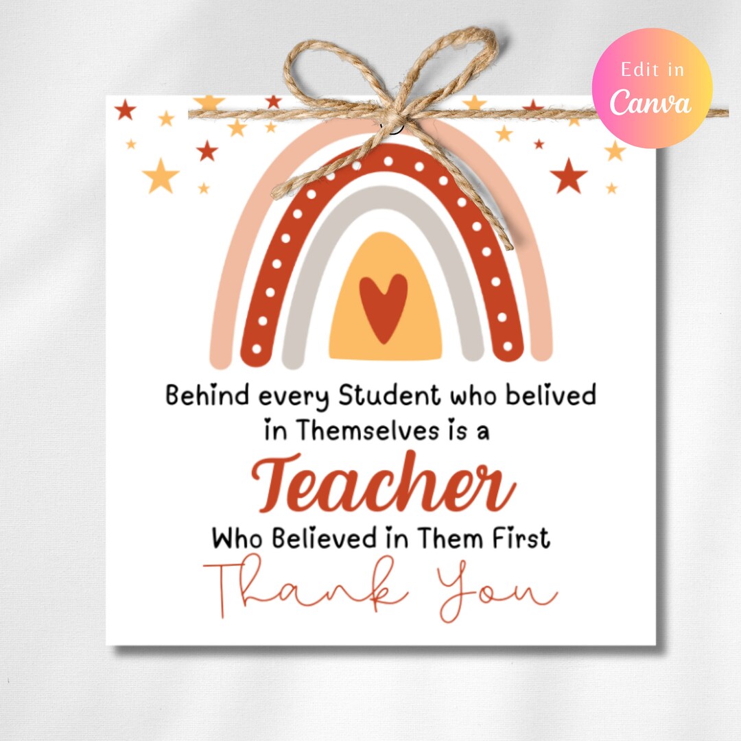 Editable Happy Teacher Appreciation Week Gift Tags, Teacher ...