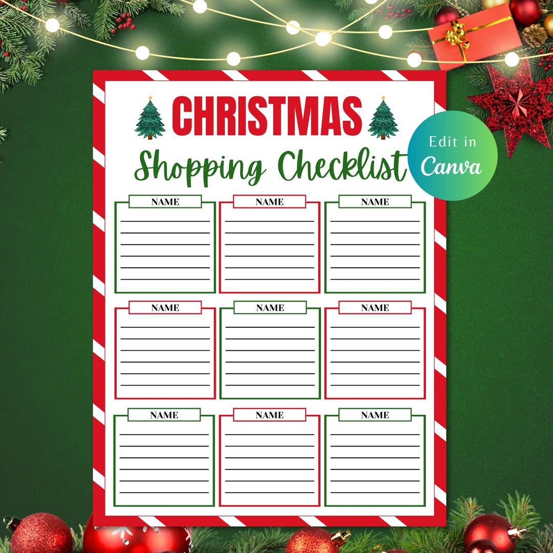 Christmas Preparation Checklist Printable, Christmas Checklist ...