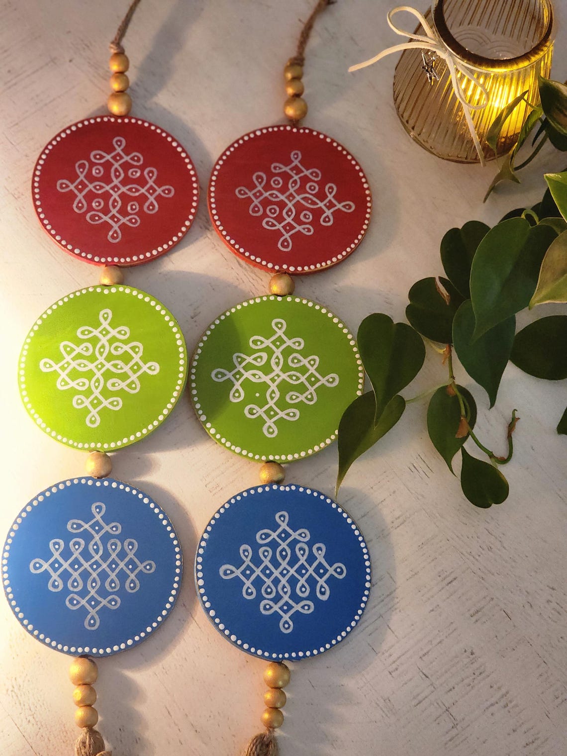Handmade Kolam Wall Hanging: Indian Mandala, Boho Home Decor - Etsy
