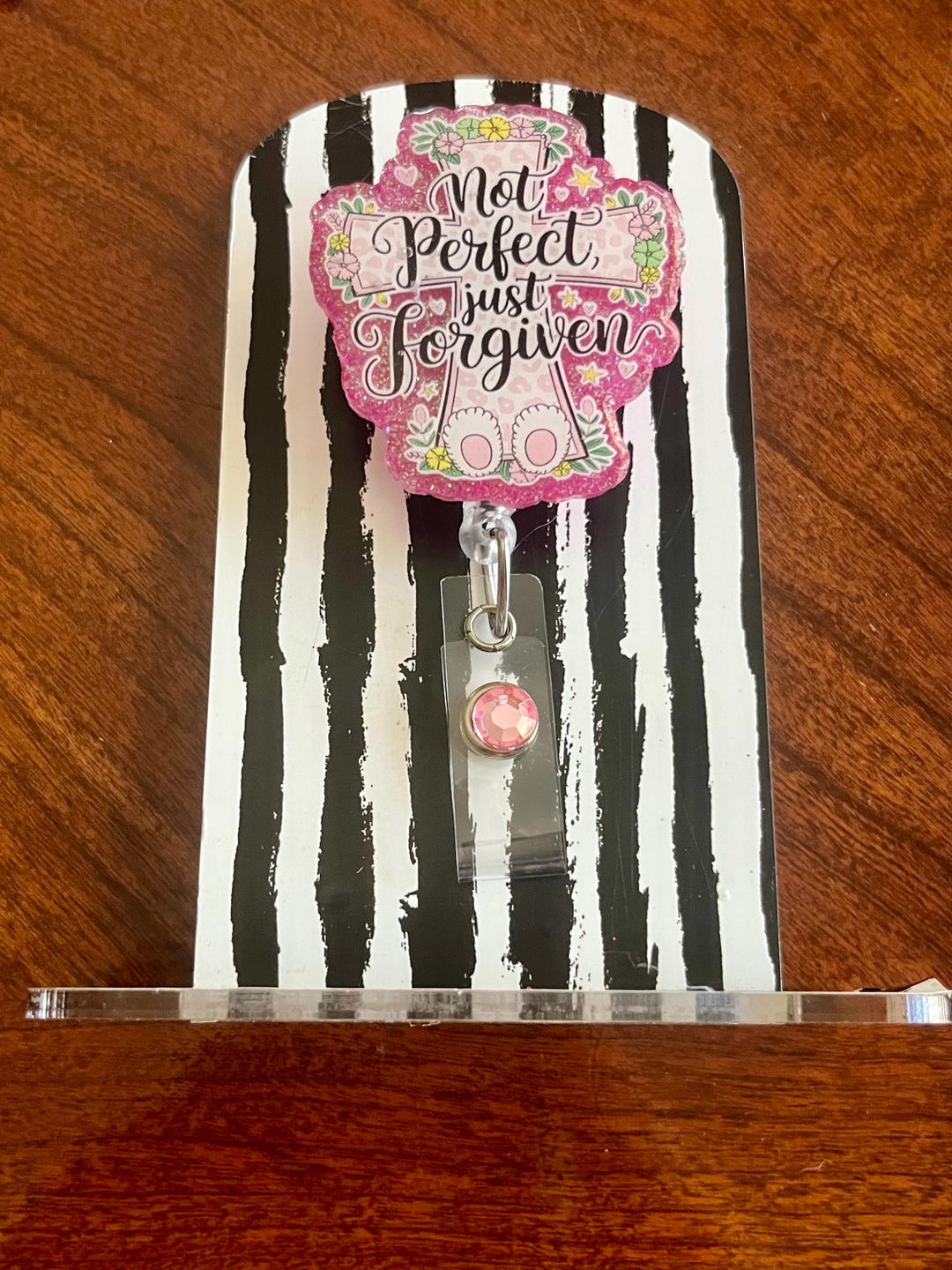 Easter Cross Badge Reel-christian Badge Reel- Catholic Badge Reel-not ...