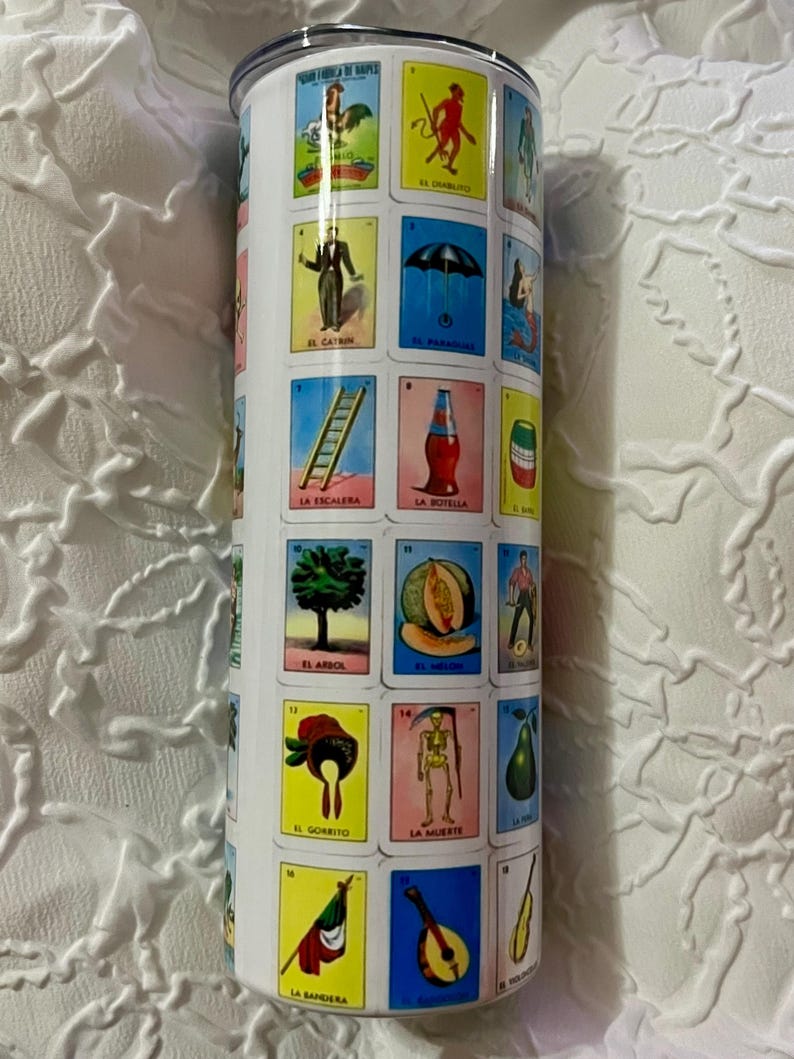 20 Oz Skinny Tumbler- La Toxica Tumbler-loteria Tumbler-mexican Tumbler ...