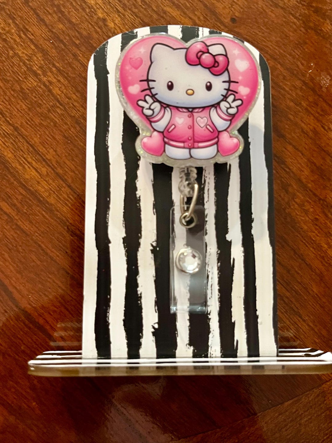 Hello Kitty Heart Badge Reel: Valentines Day Badge Reel - Etsy