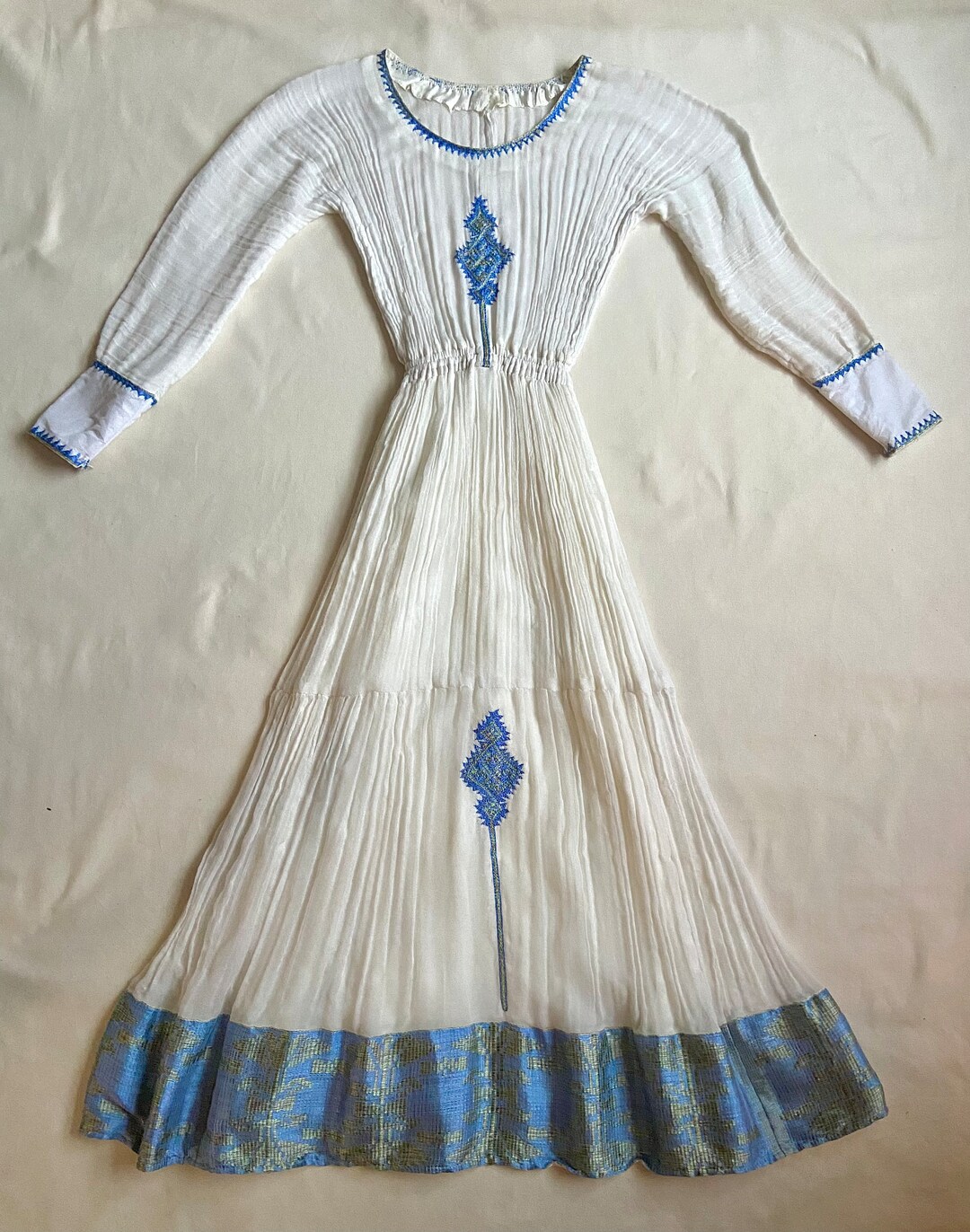 Vintage Embroidered Cotton Folk Dress - Etsy