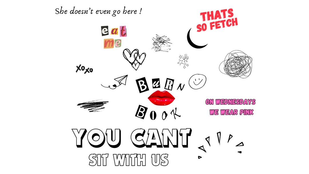 15 Mean Girls Burn Book Inspired Fonts Logs Designs - Etsy