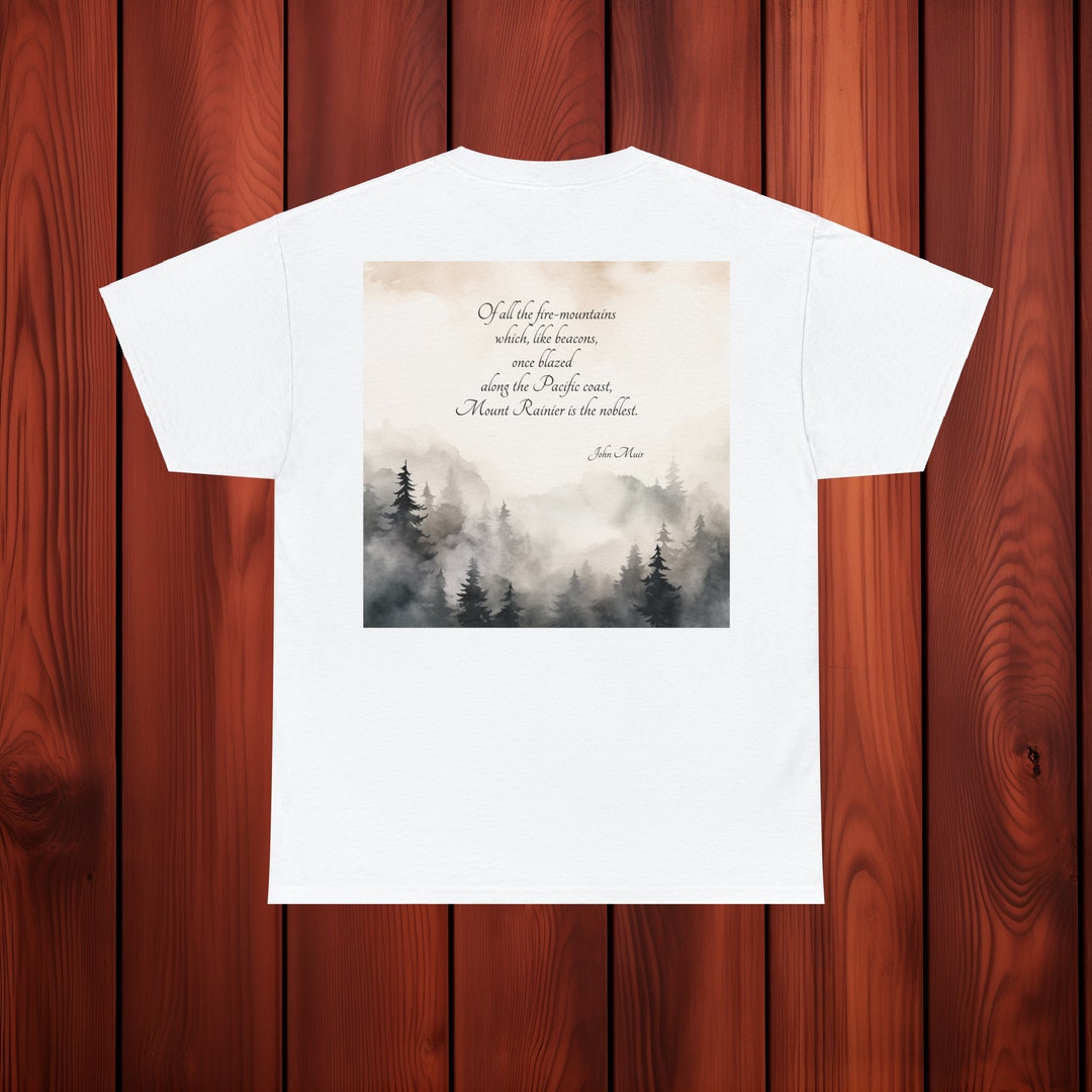 Mount Rainier John Muir Quote Black Bear on Front National Park Gender ...