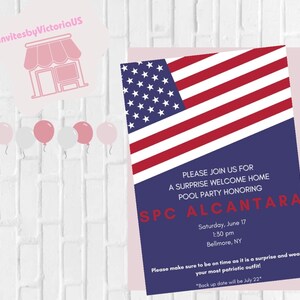 Military Welcome Home Invitation - Etsy