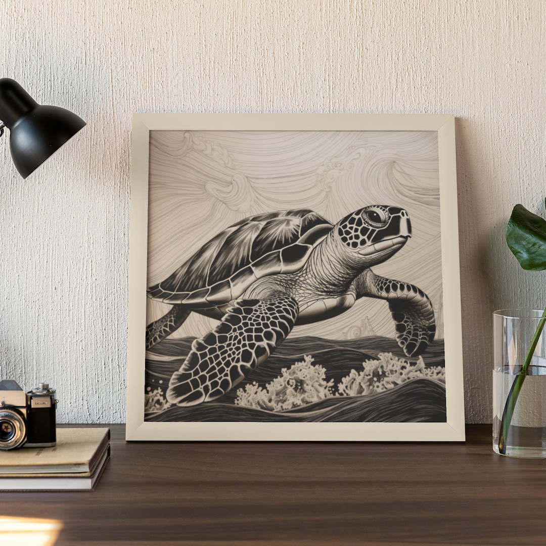 Turtle Glowforge File | Laser Burn PNG | 3D Illusion | Engrave | Laser ...