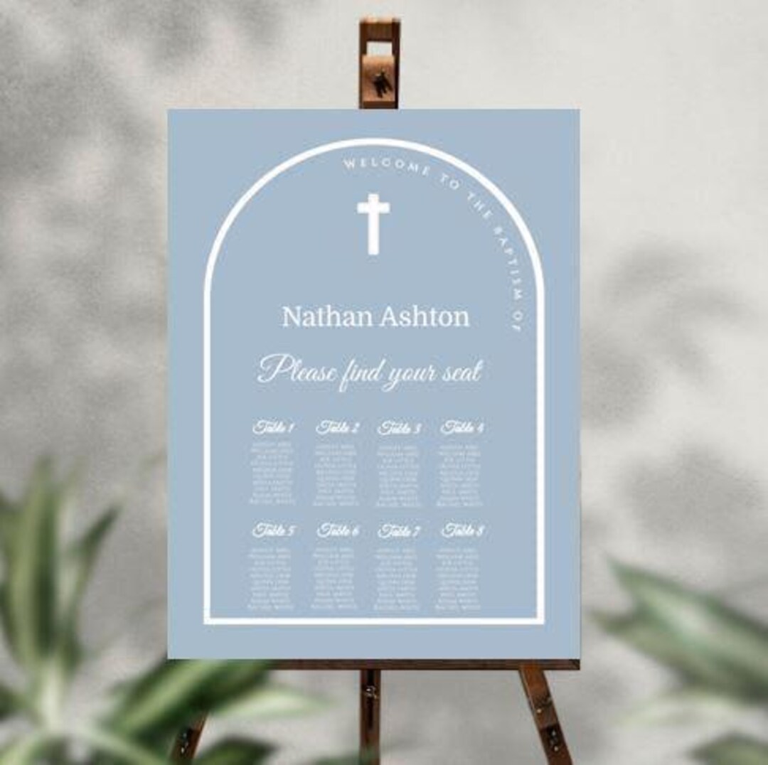 Dusty Blue Seating Chart, Boy Baptism, Baptism, Communion, Confirmation ...