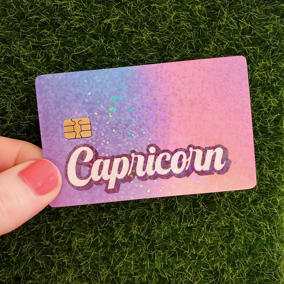 Capricorn Credit Card Skin, Sparkly Credit Card Skin, Credit Card ...
