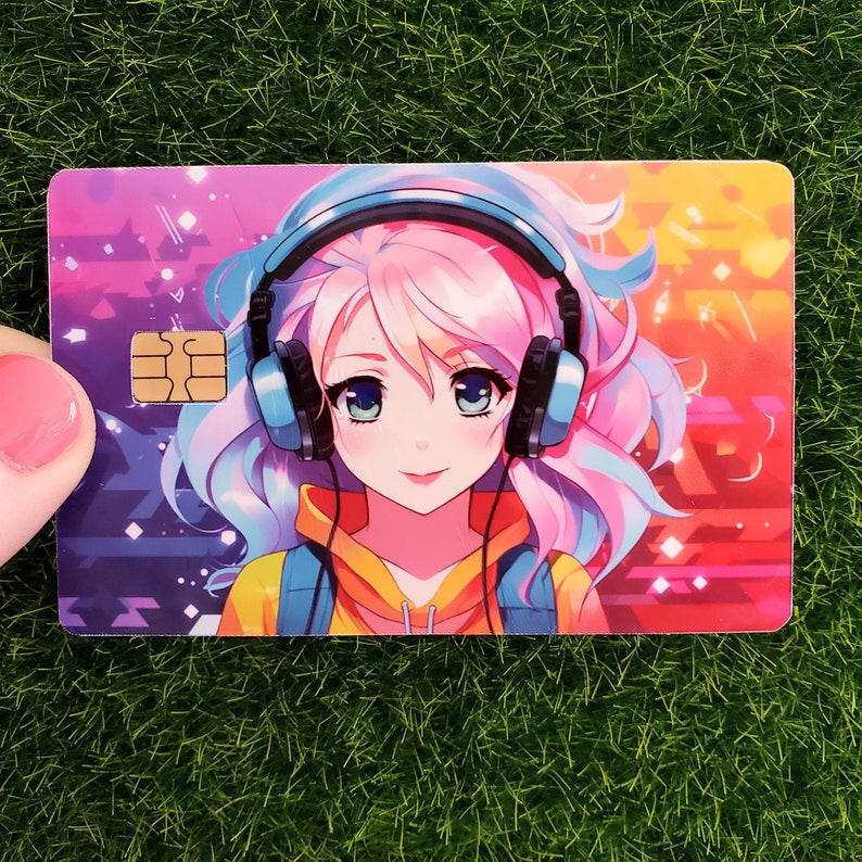 Gamer Girl Sticker Credit Card Skin, Gamer Girl Gift, Credit Card ...
