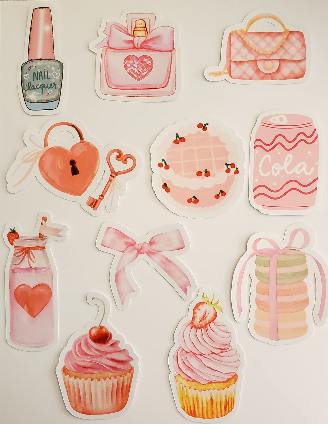 Coquette Stickers, 22 Coquette Stickers, Bow Stickers, Cherry Stickers ...