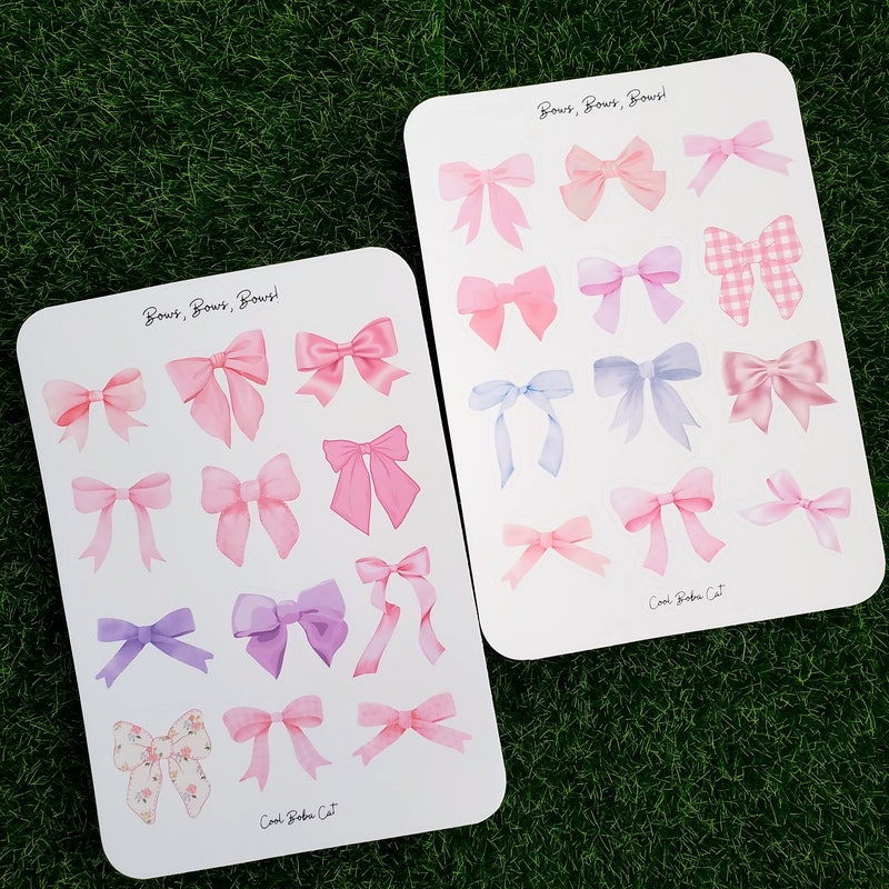 Bow Stickers - Etsy