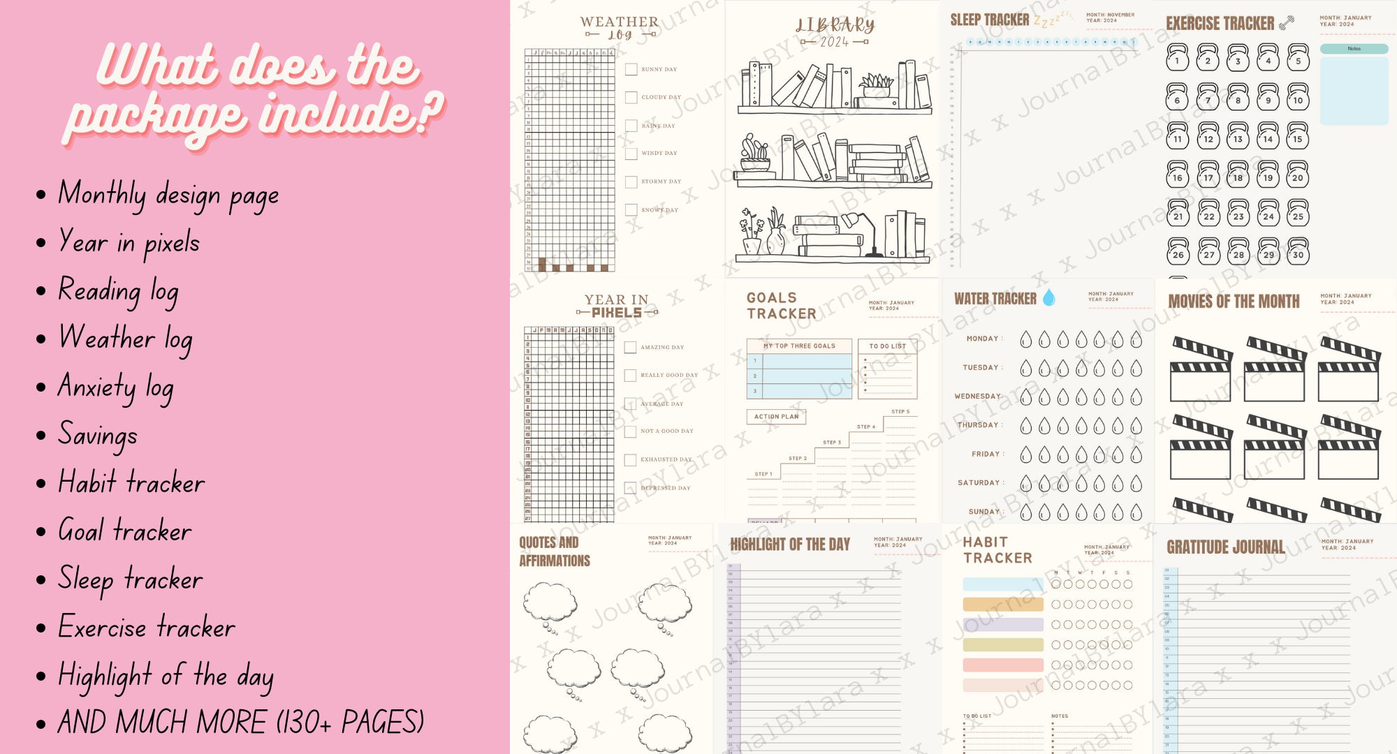 2024 Digital Bullet Journal, Printable Life Planner, Template Journal ...