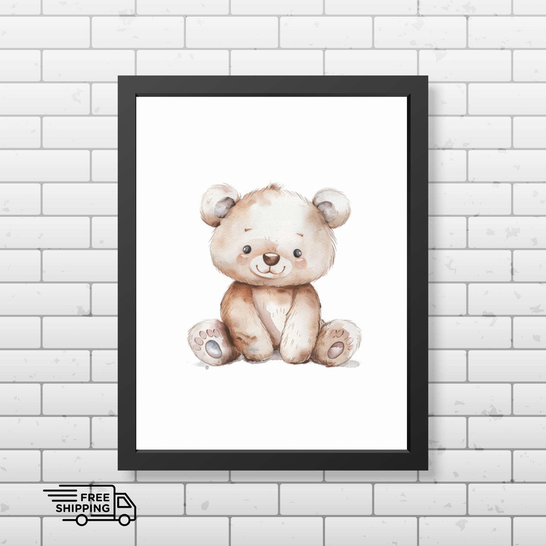 Baby Bear Wall Poster, Kids Room Decor, Animal Nursery Poster, Baby ...