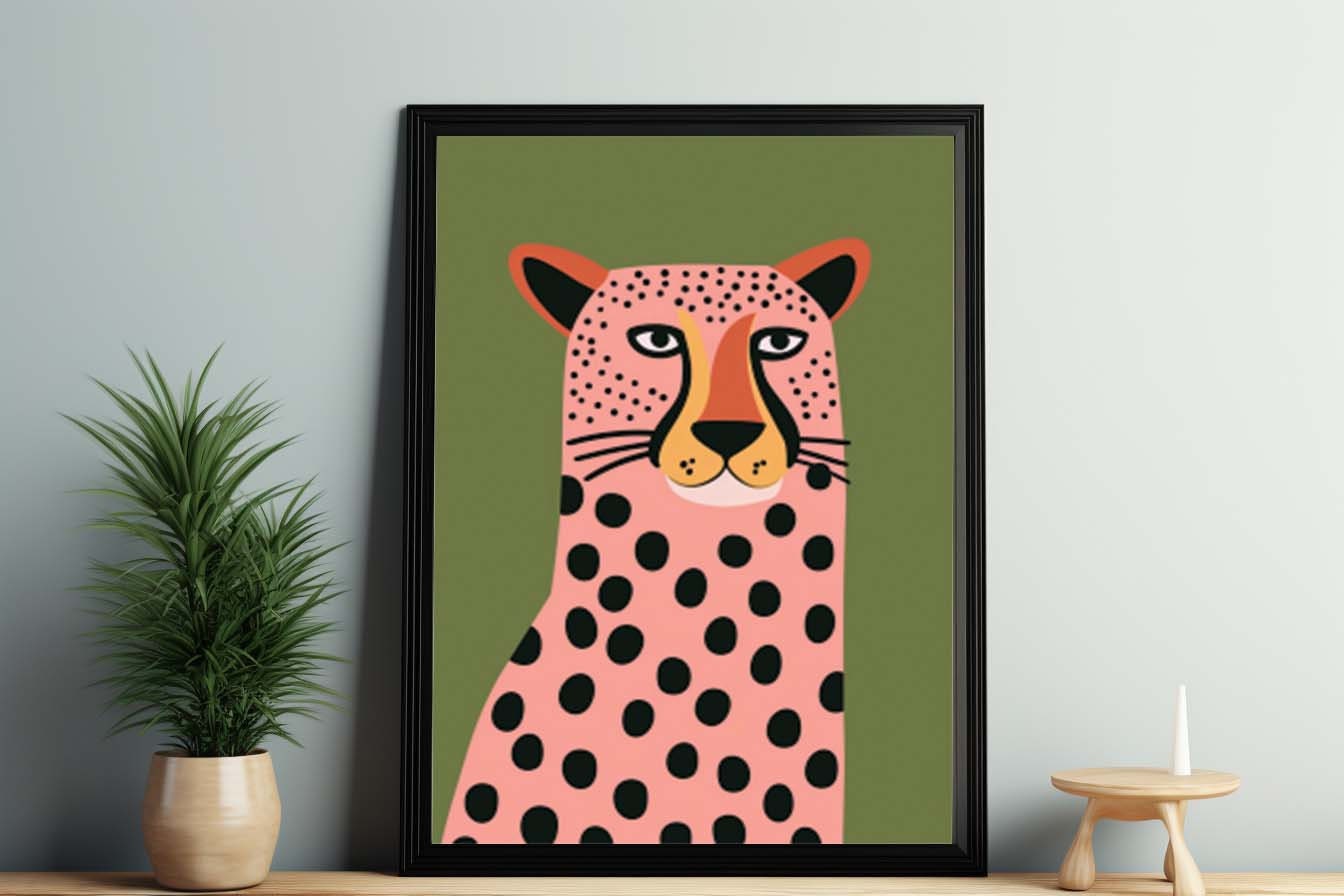Wildlife Leopard Print, Leopard Jungle Illustration, Leopard Cheetah ...