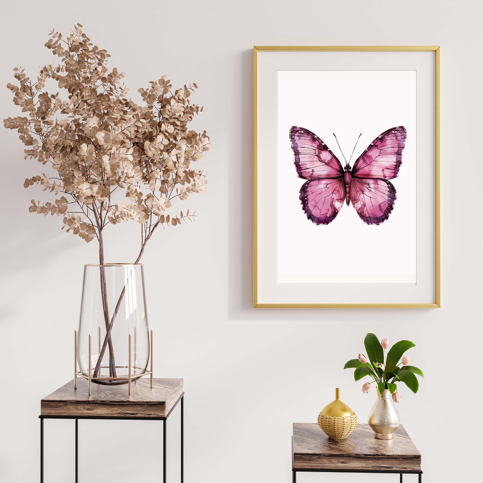Pink Adonis Morpho Butterfly Wall Art, Antique Stock Digital Download ...
