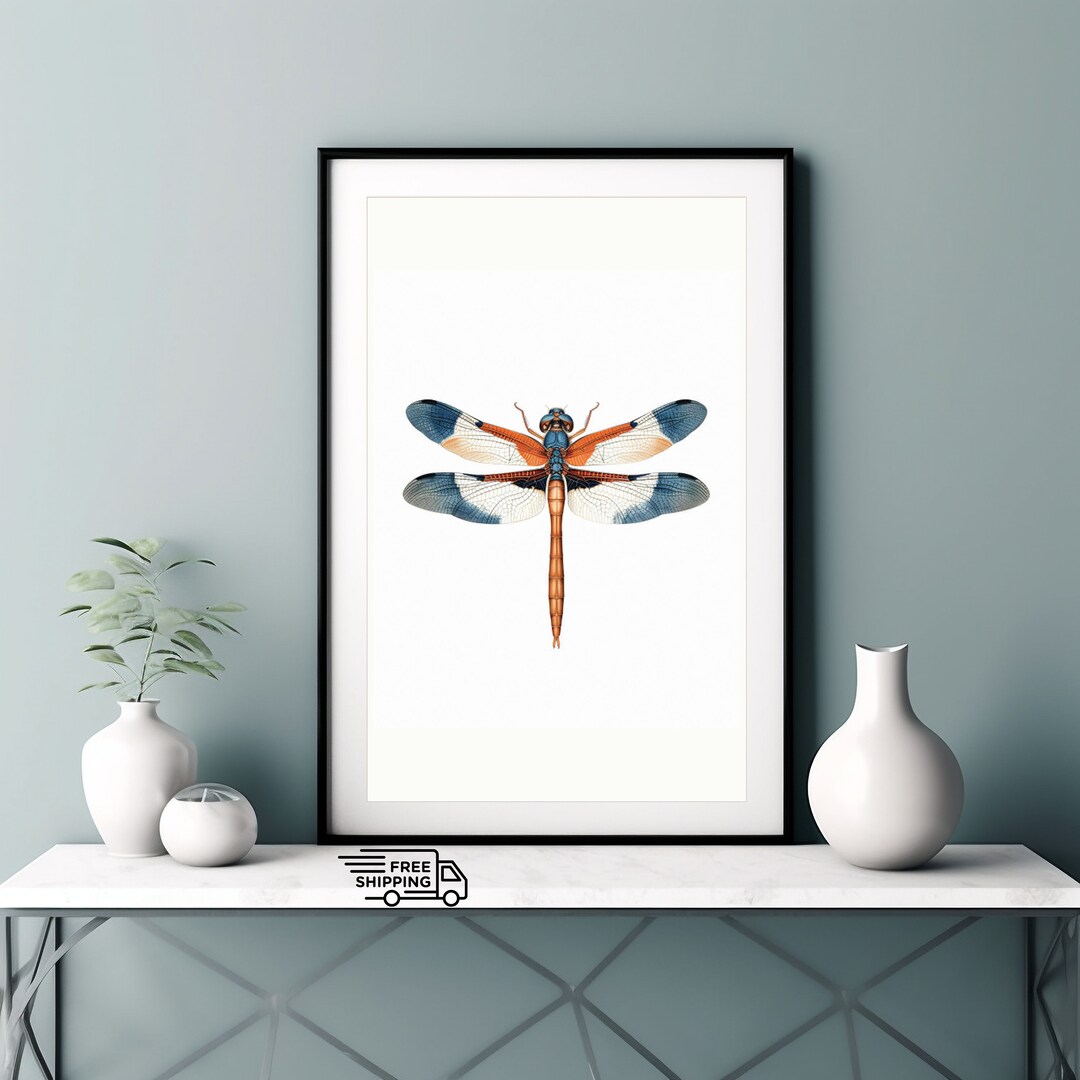Dragon Fly Print, Animal Printable Wall Art, House Decor Artwork ...