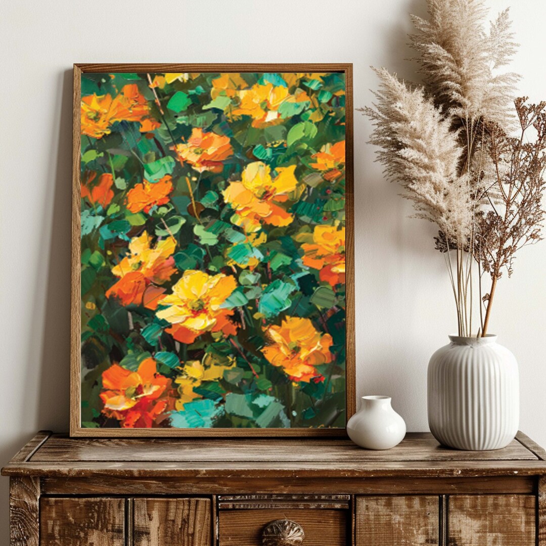 Marigold Printable Flowers, Vintage Marigold Prints, Vibrant Marigold ...