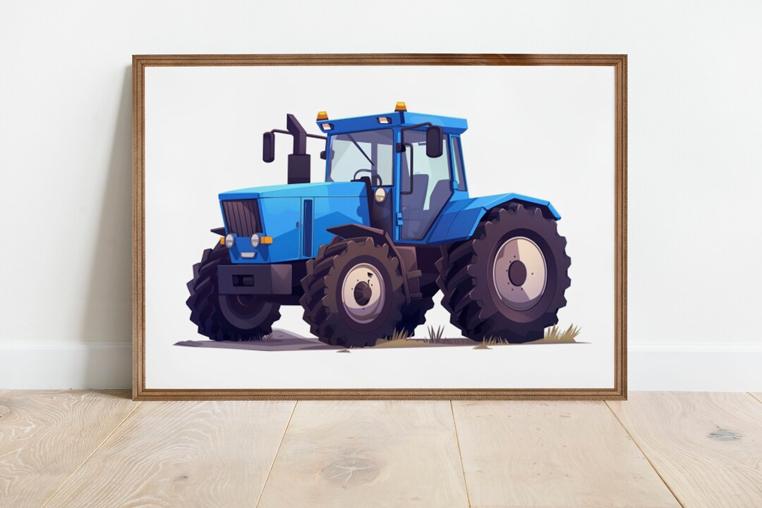 Tractor Neutral Print, Tractor Digital Art, Tractor Printable Art ...