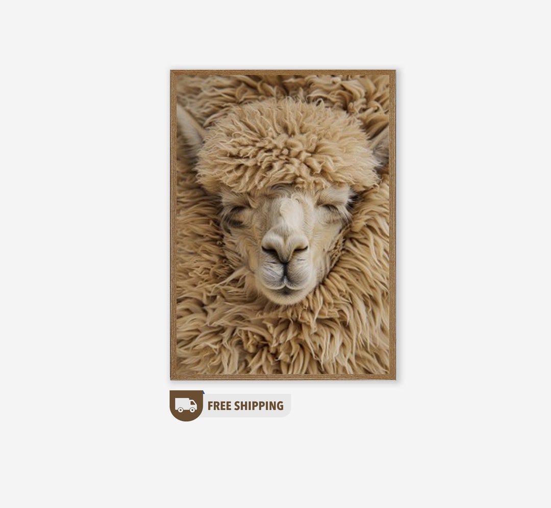 Alpaca Dreamy Scene, Lily Llama Printable Artwork, Whimsical Llama ...