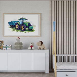Tractor Trailer Art, Farmers Tractor Print, Tractors Digital Art ...