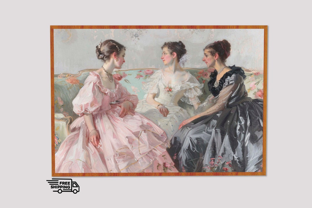 Vintage Women Poster, Victorian Women Decor, Young Lady Print, Women ...