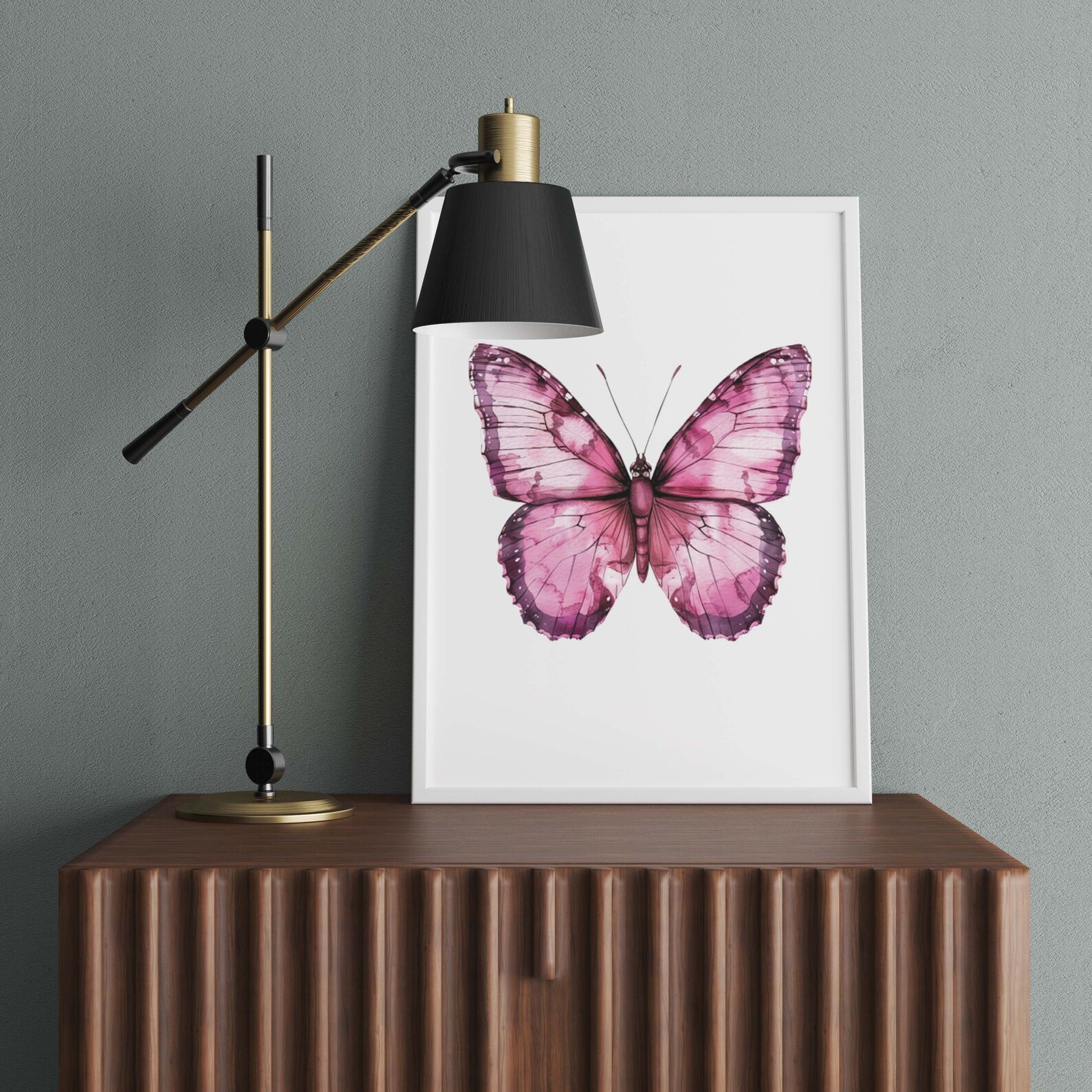 Pink Adonis Morpho Butterfly Wall Art, Antique Stock Digital Download ...