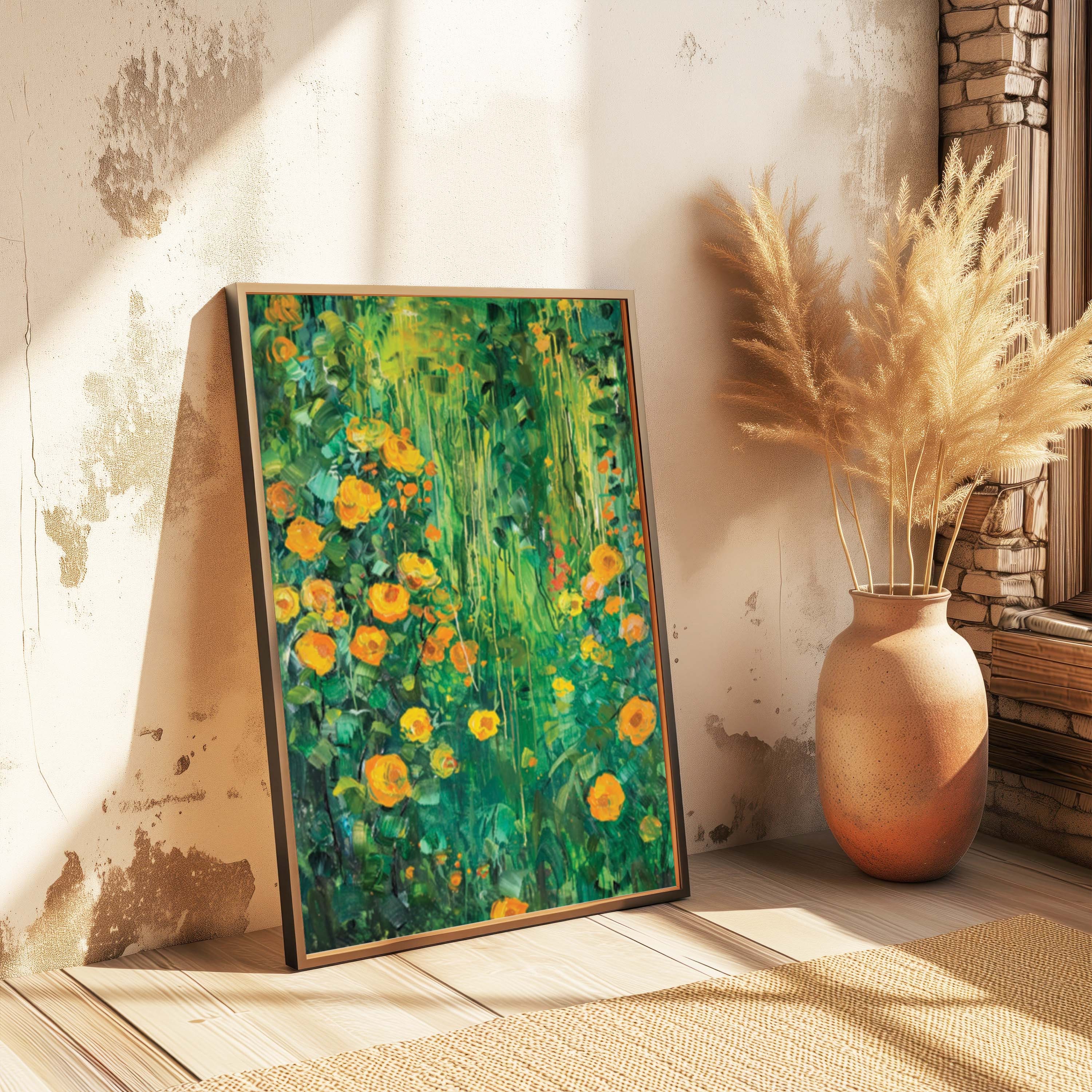 Marigold Wall Paint, Marigold Vibrant Art, Marigold Retro Art, Vintage ...
