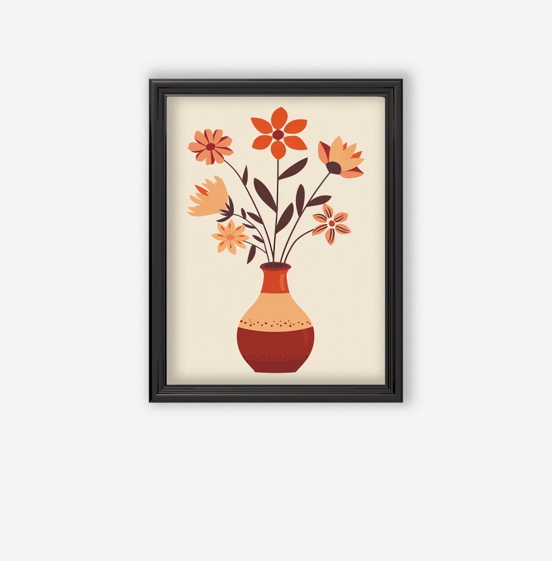 Lily Digital Print, Lily Wall Decor, Lily Retro Print, Lily Abstract ...