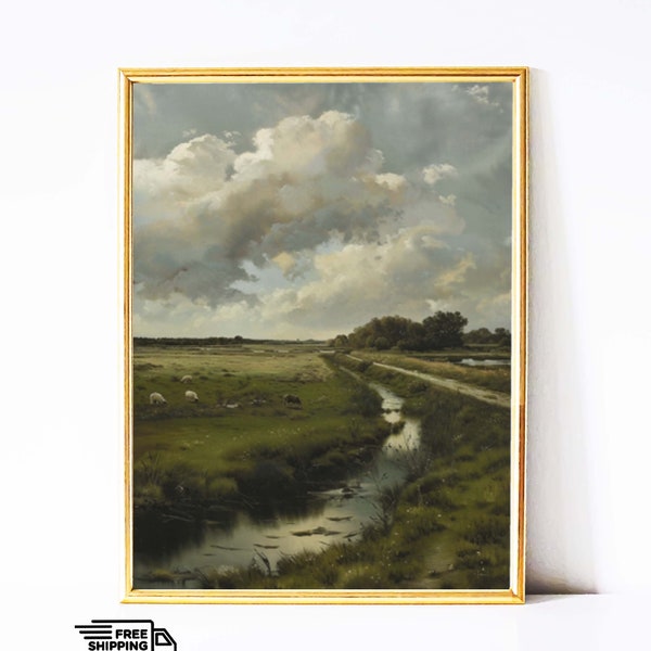 Vintage Vertical Landscape - Etsy