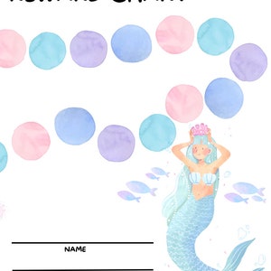 KIDS REWARD CHART Mermaids Magical Under the Sea Printable Rewards ...