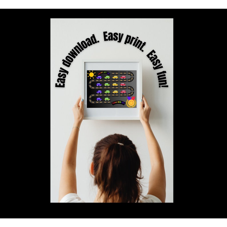 Car Reward Chart Printable Racetrack Kids Behavior Chart Instant ...