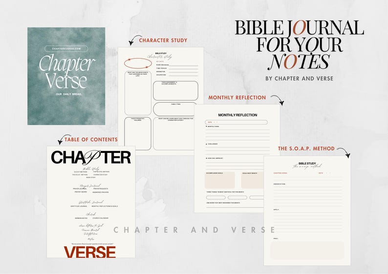 Bible Study Journal Digital Download | Modern Aesthetic Journal PDF ...