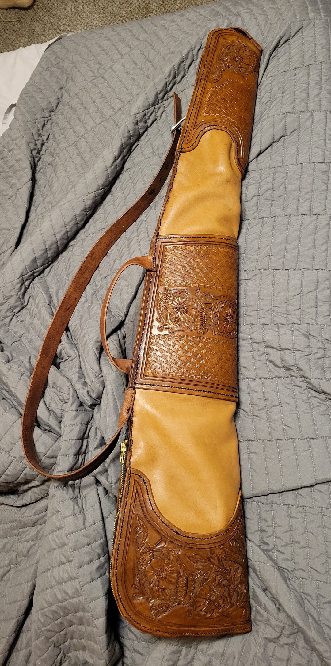Handcrafted Leather/animal Fur Rifle & Shotgun Carrying Case - Etsy