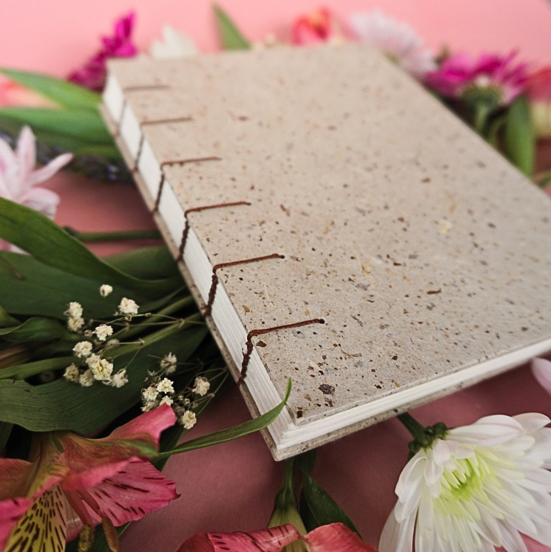 Mini Sketchbook Stone Speckled Paper Customizable Lay Flat Recycled ...