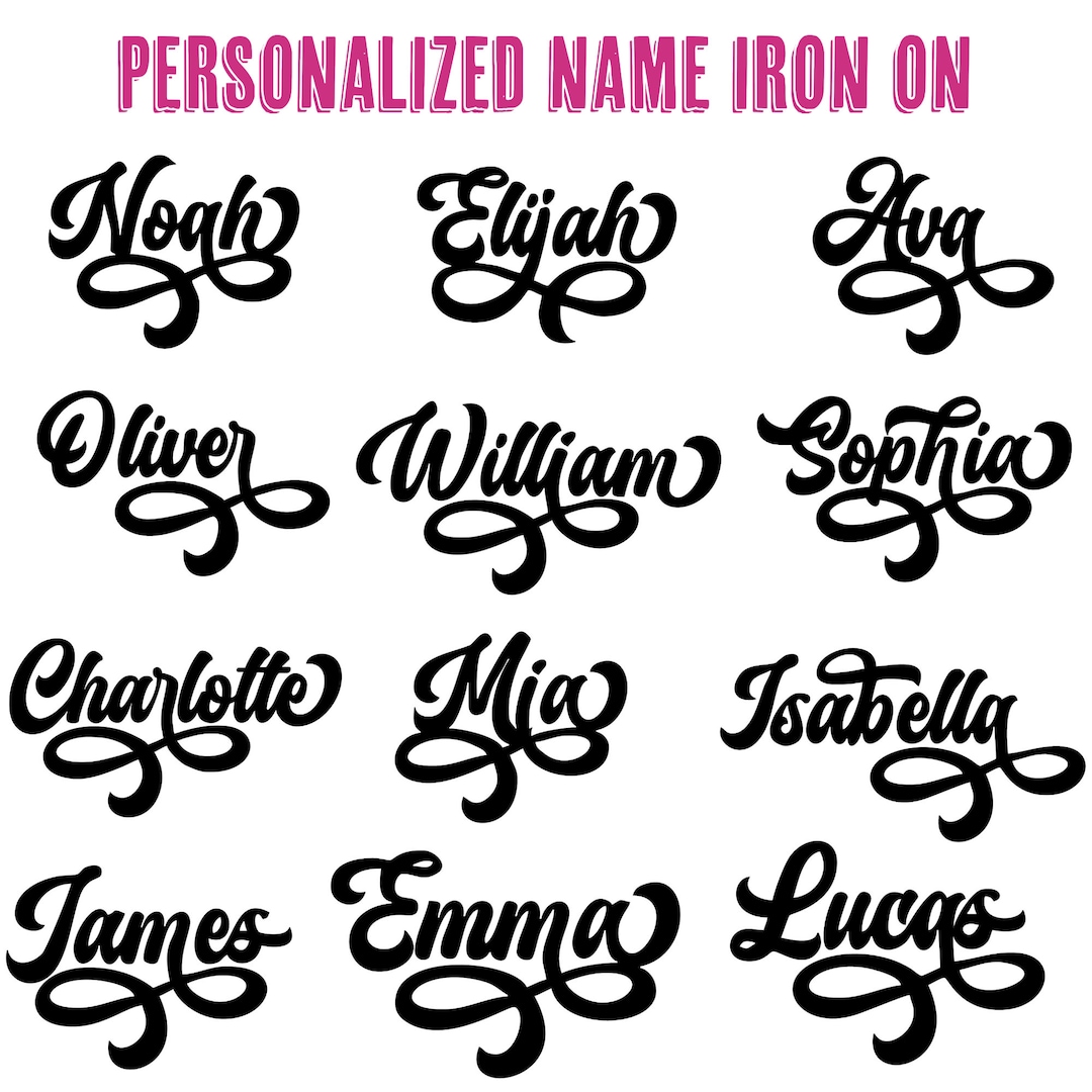 Personalized Name Iron on Patches Decals Transfers Applique Letters for ...
