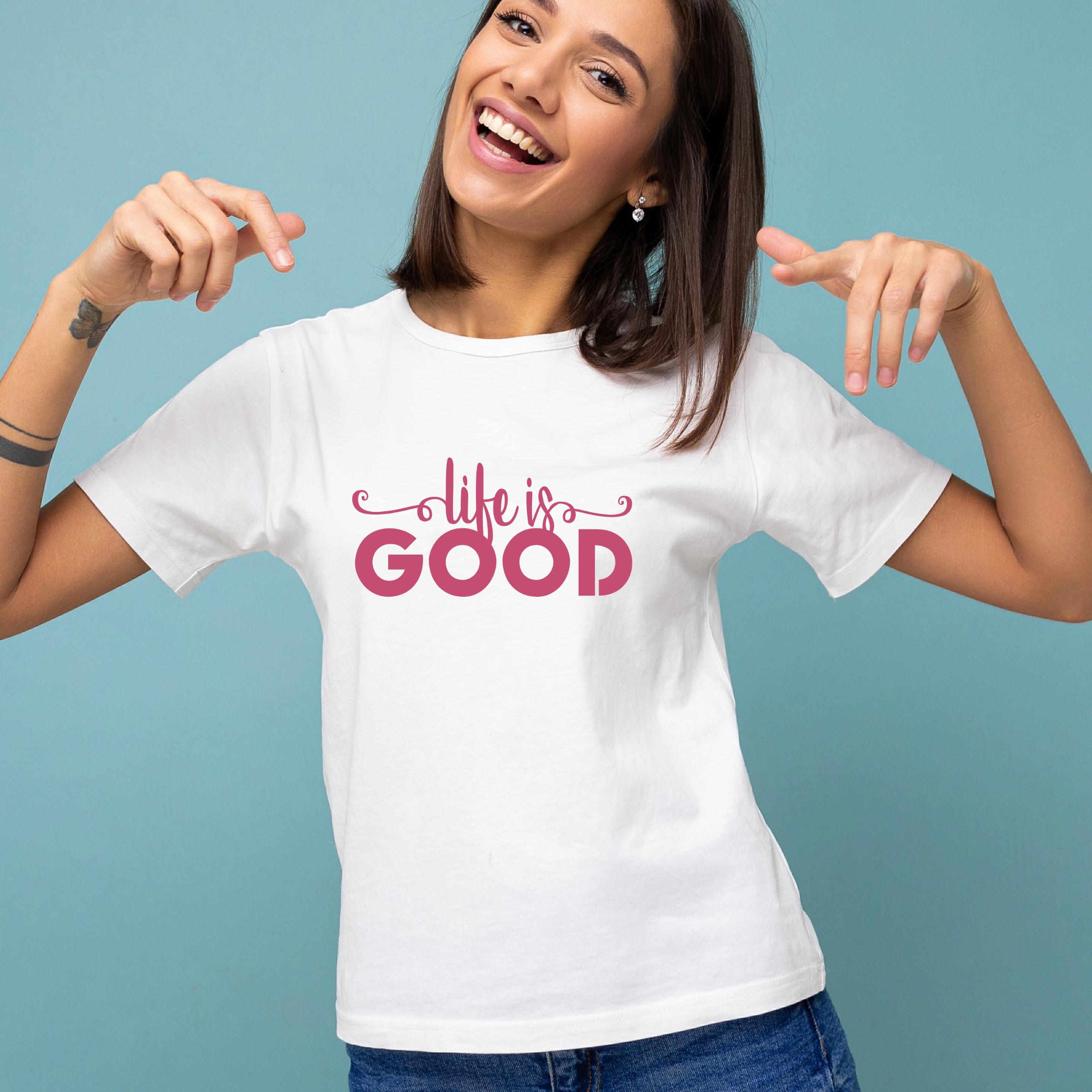 Life is Good Iron on Decals Patch Transfers Applique Letters for T ...