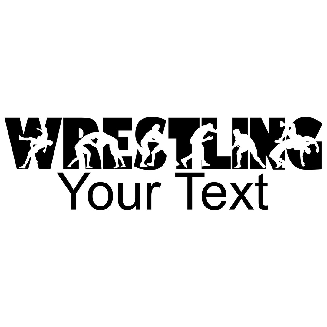 Wrestling Iron on Patches Decals Transfers Applique Letters for T ...
