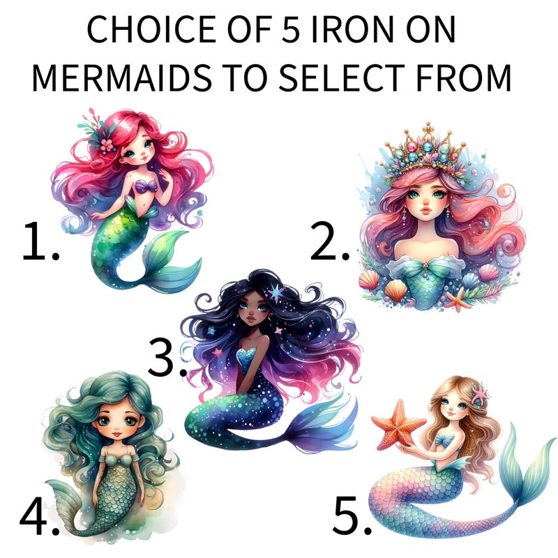 Mermaid Iron On - Etsy