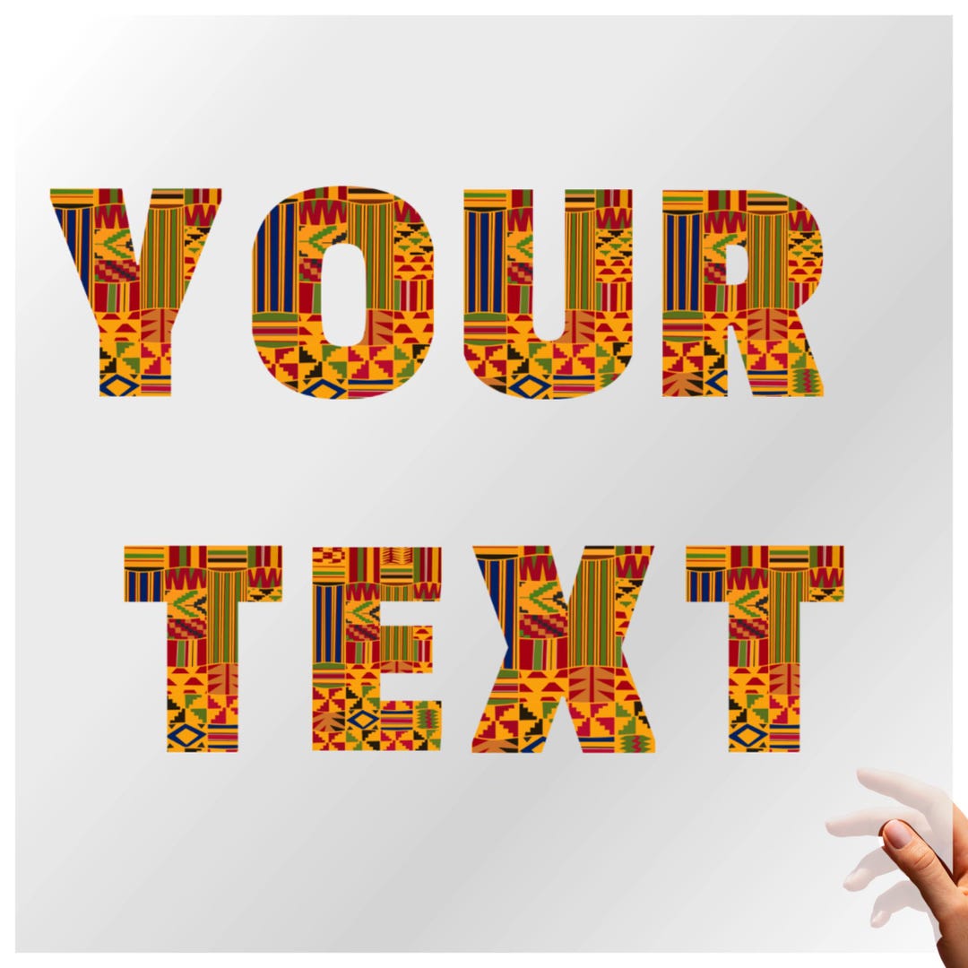 Custom Personalized African Kente Pattern Letters Iron on DTF Transfers ...