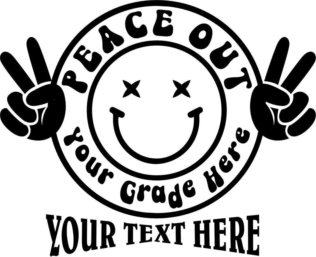 SEC Apparel Peace Out Kindergarten 1st 2nd 3rd 4th 5th Grade Iron on ...
