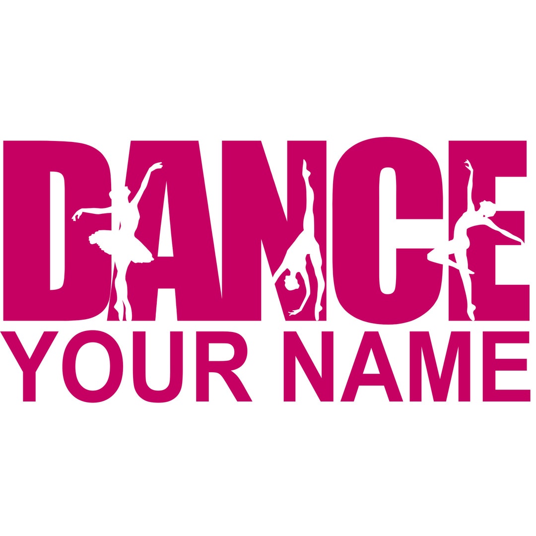 Dance Iron on Patches Decals Transfers Applique Letters for T-shirts ...