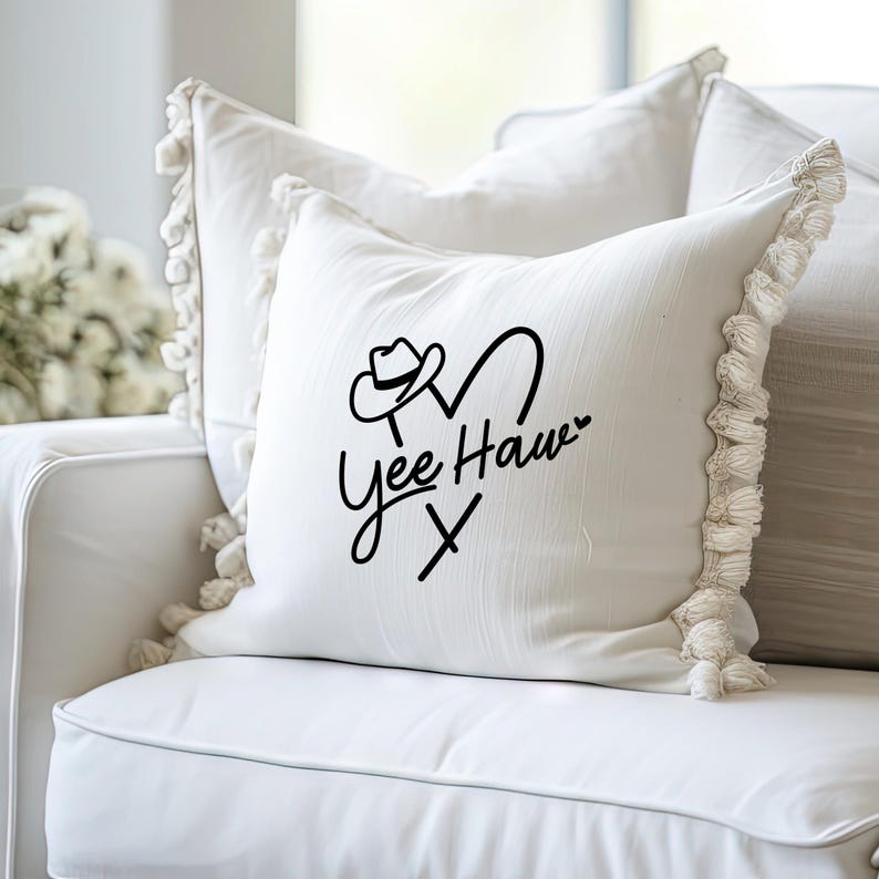 Yee Haw Iron on Decals Patch Transfers Applique Letters for T Shirts ...