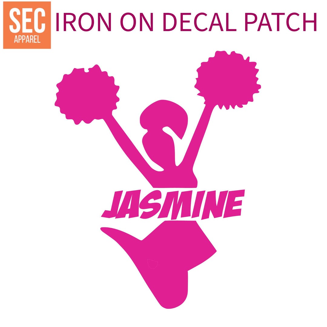 Personalized Cheer Iron on Patches Decals Transfers Applique Letters ...