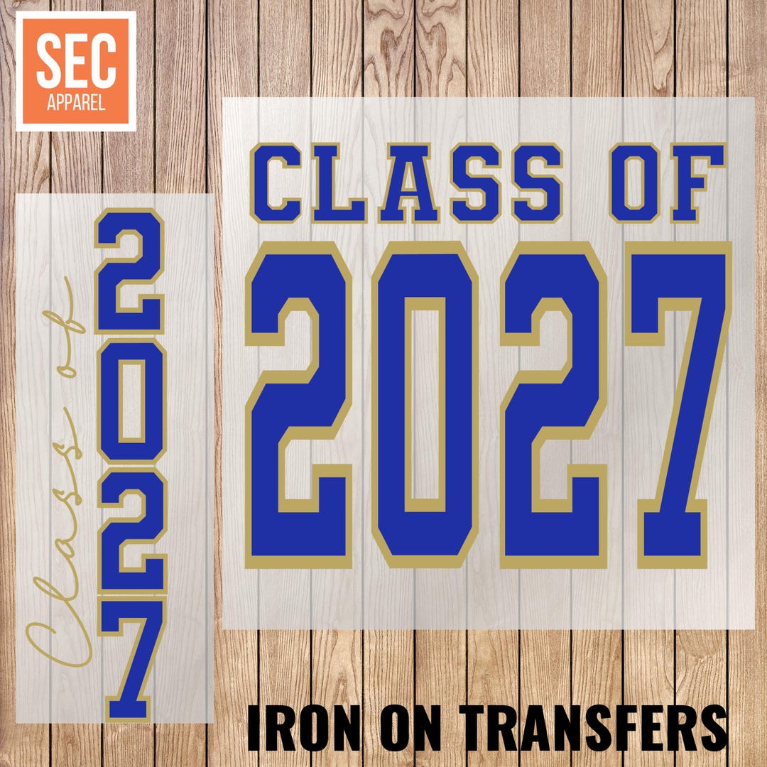 Senior 2027 Class of 2027 | 2 Color DTF Iron-on Patches – Jeans, Shirts ...